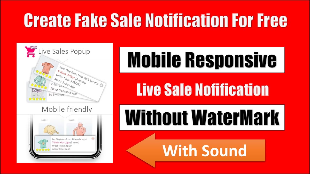 Create fake sale notification Without Watermark || Wordpress fake sale notification with sound ...