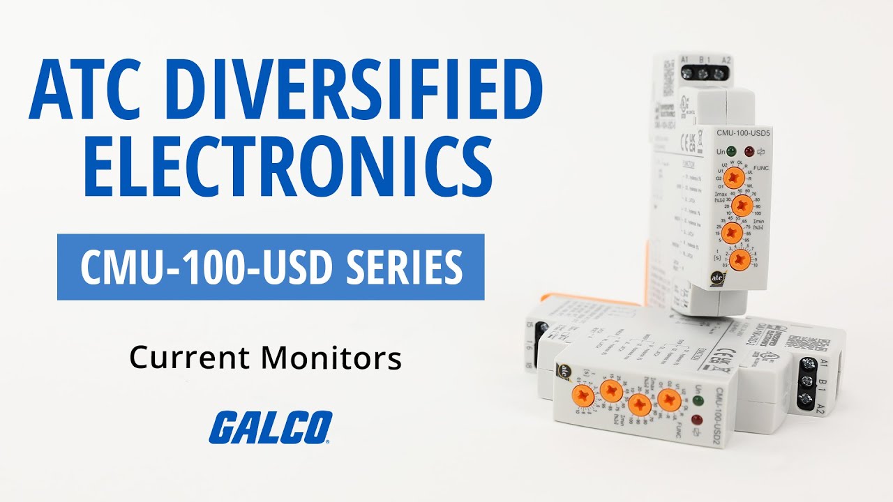 ATC CMU100USD Series DIN Rail Mount Multifunction AC Current Monitoring ...