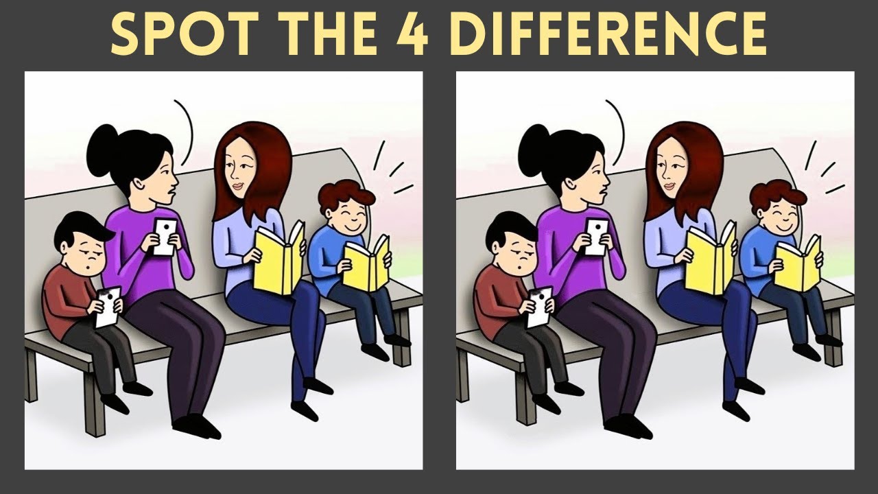 Find the Difference | Only Sharp mind can find all puzzles | Spot 4 ...
