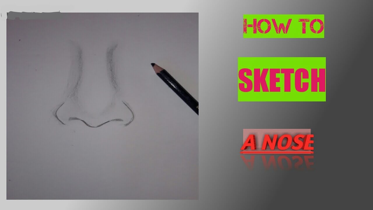 How To sketch A nose - YouTube