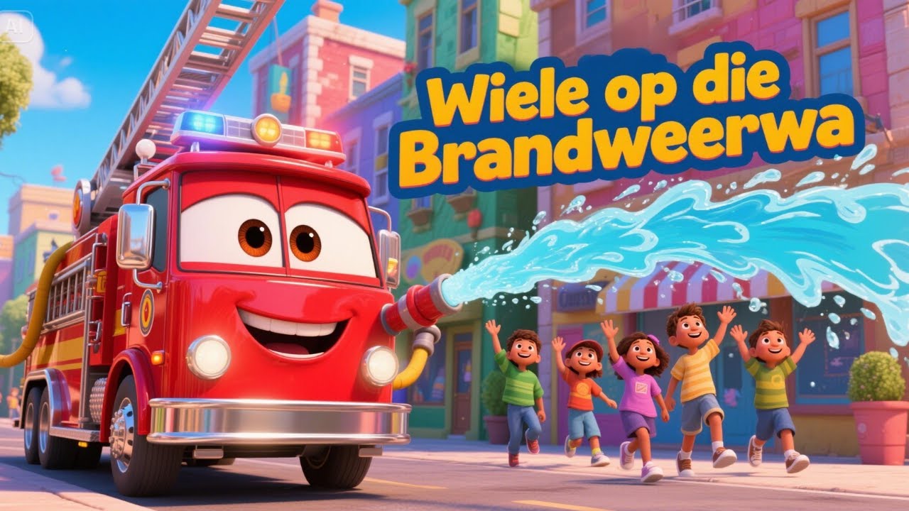 Sing Saam: Wiele op die Brandweerwa 🚒 | Afrikaanse Kinderliedjie - YouTube