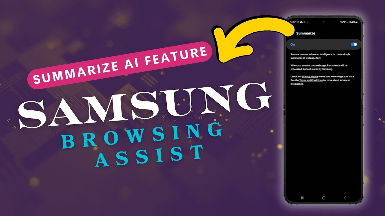 How to Enable Summarize (Browsing Assist AI) for Samsung Internet Browser on Galaxy Z Flip 5 ...
