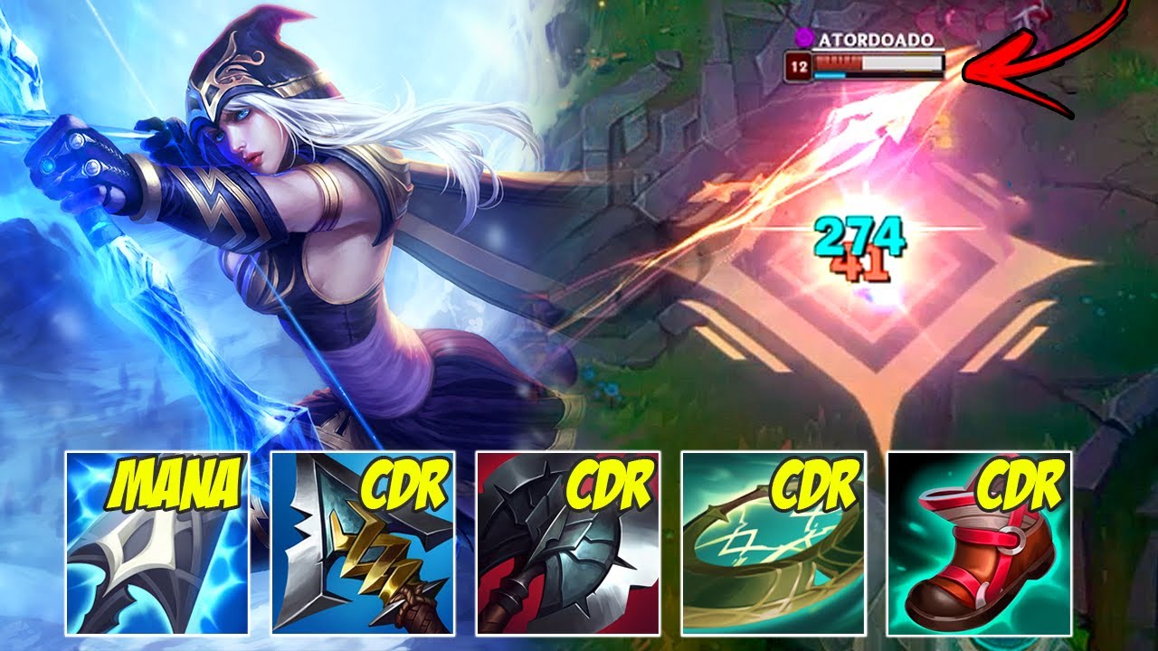 ASHE BUILD FULL CDR(ULT A CADA 15 SEGUNDOS) - LEAGUE OF LEGENDS - YouTube