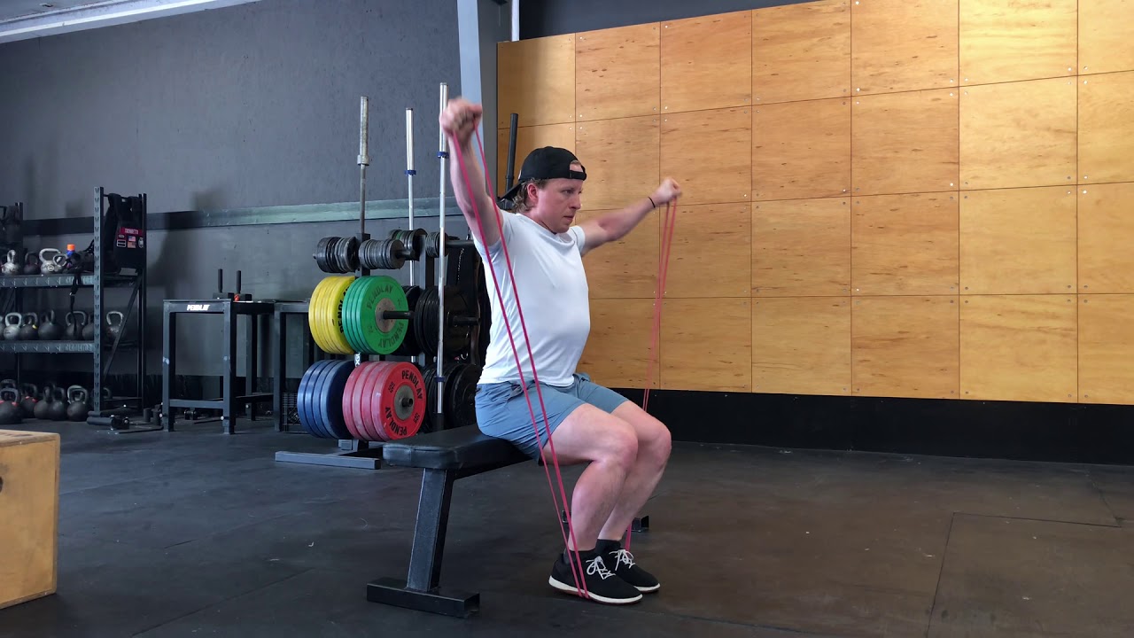 Seated Banded Lateral Raise - YouTube