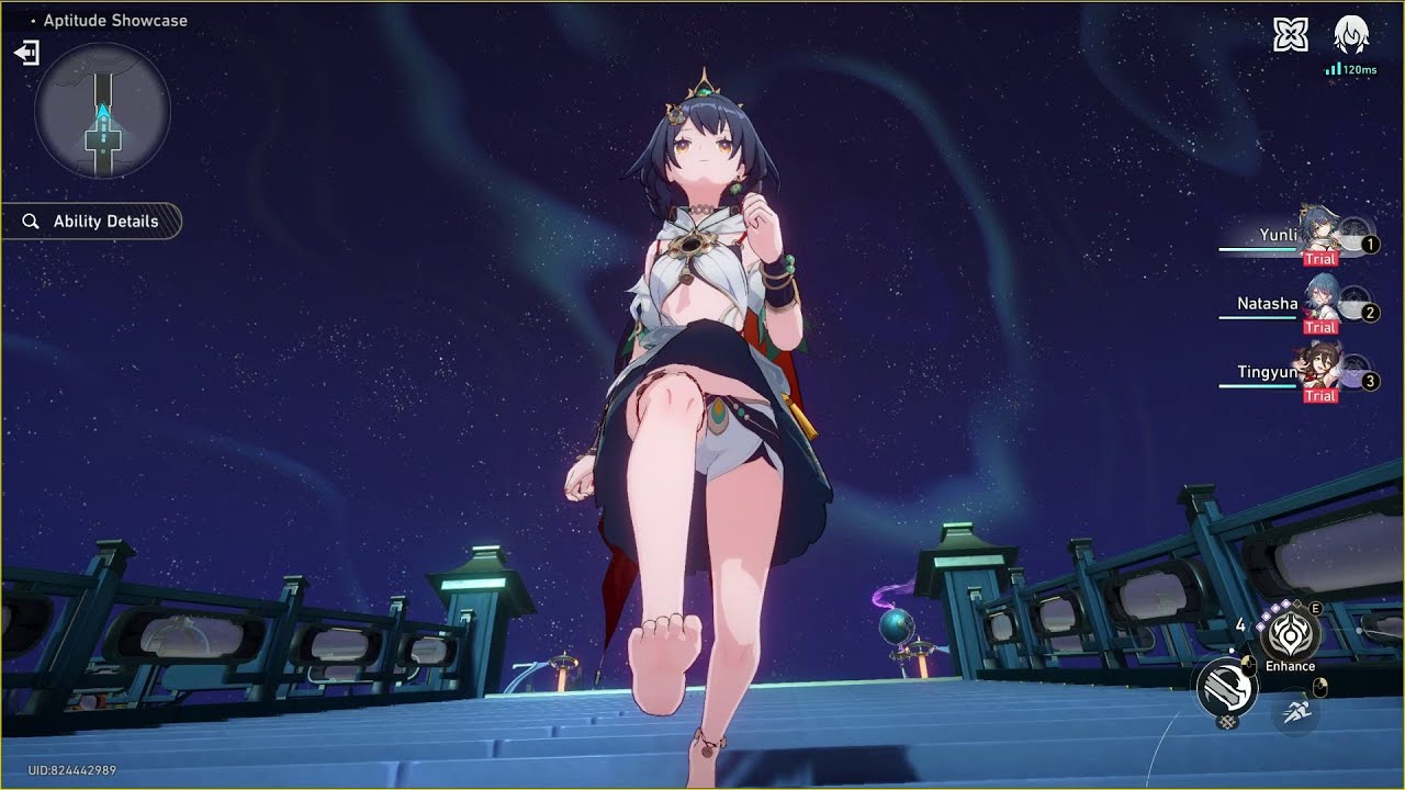 Yunli is cute. Also nice legs, nice feet and luxurious underwear.. [Honkai: Star Rail / 崩壊スターレイル ...