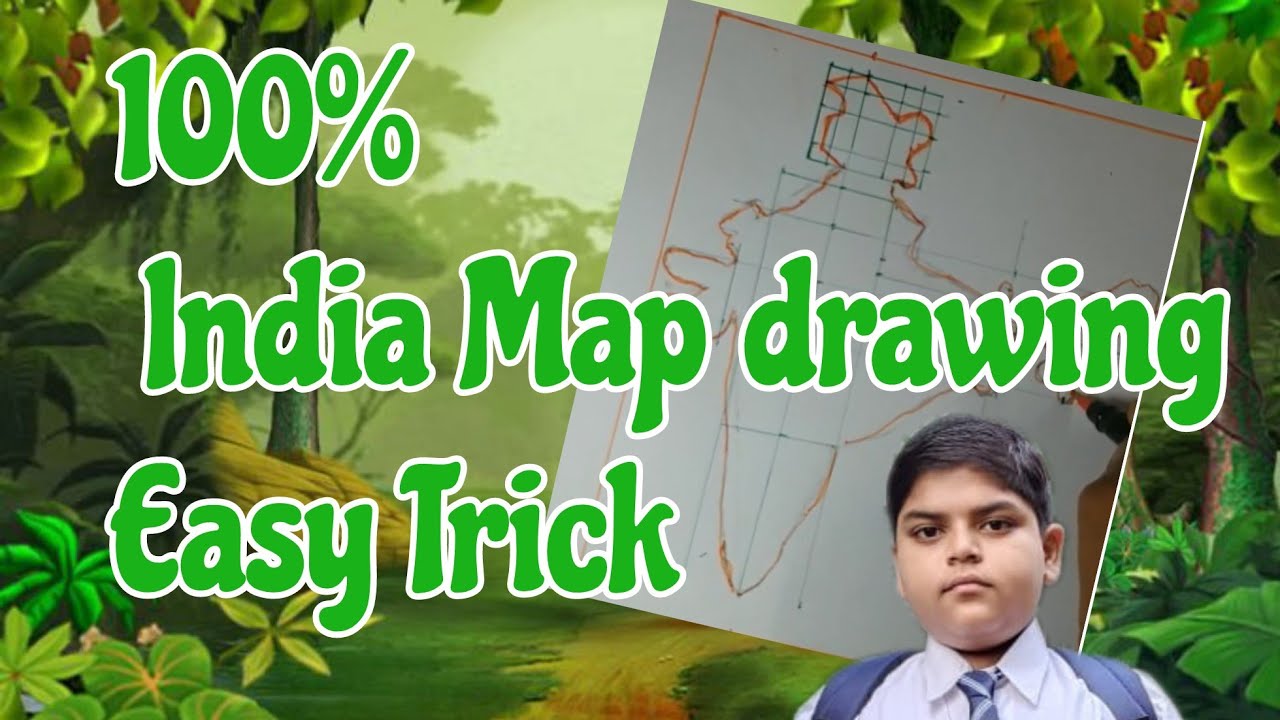 India map easy trick| 100% you can draw| How to draw 100% India map ...