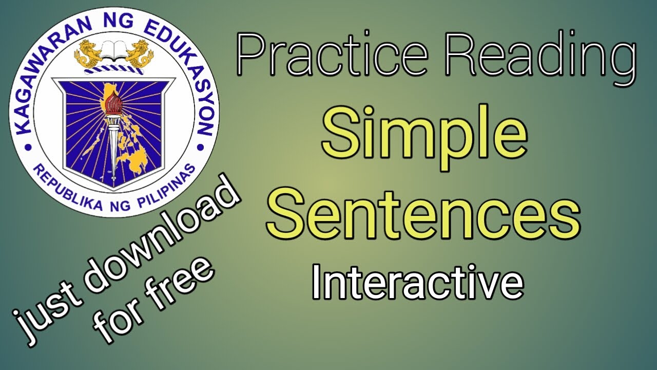 Simple Sentences Practice Reading No Audio Interactive YouTube Simple Sentences Practice Reading No Audio Interactive YouTube