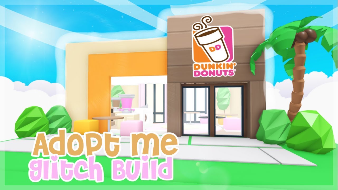 Adopt me Dunkin' Donuts Glitch Build House build - Minami Oroi - YouTube