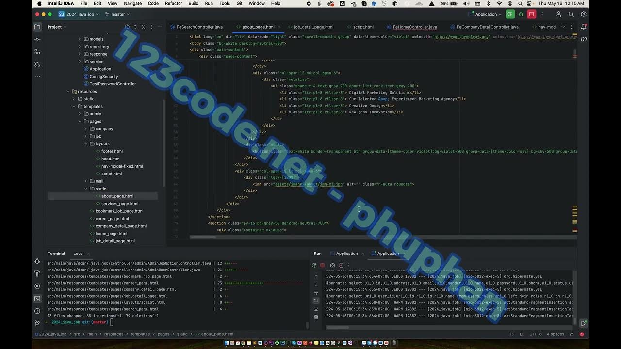 [Đồ án 2024] Website tìm việc làm bằng java spring boot - thymeleaf ...