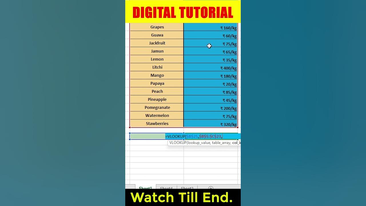 Mastering Excel: How to Use VLOOKUP Function to Simplify Your Data Analysis | Digital tutorial 🔥 ...