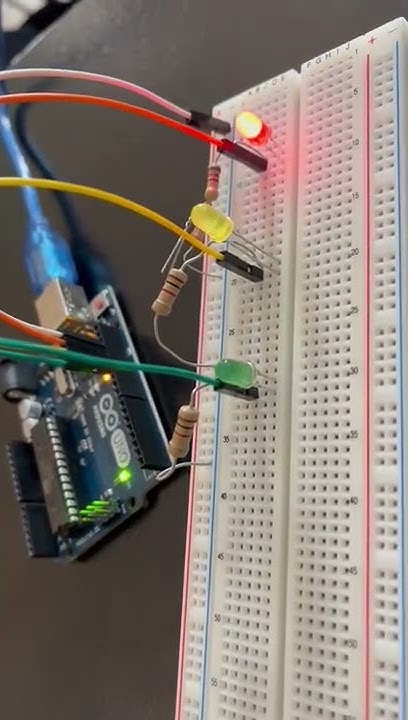 LED protoboard, ejercicio semáforo con Arduino - YouTube