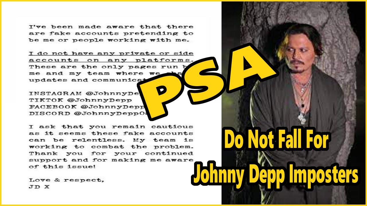 Johnny Depp Imposters - Stop Falling For Them! - YouTube
