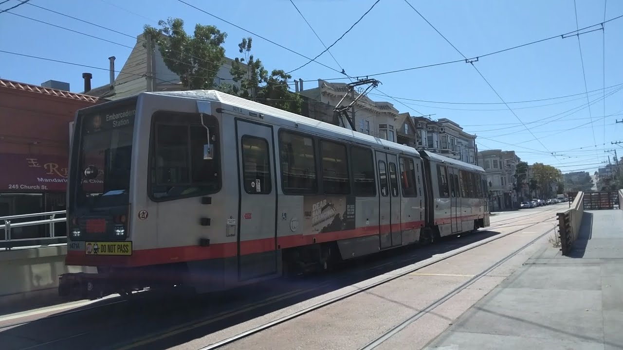 SF Muni 1998 Breda LRV2 1471 on Route J Church - YouTube