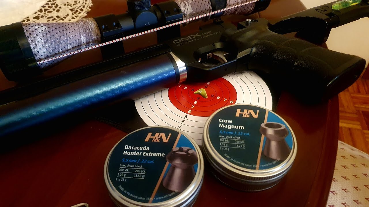 Onix Sport 5,5mm+ Barracuda Hunter Extreme +Crow Magnum de H&N pruebas ...