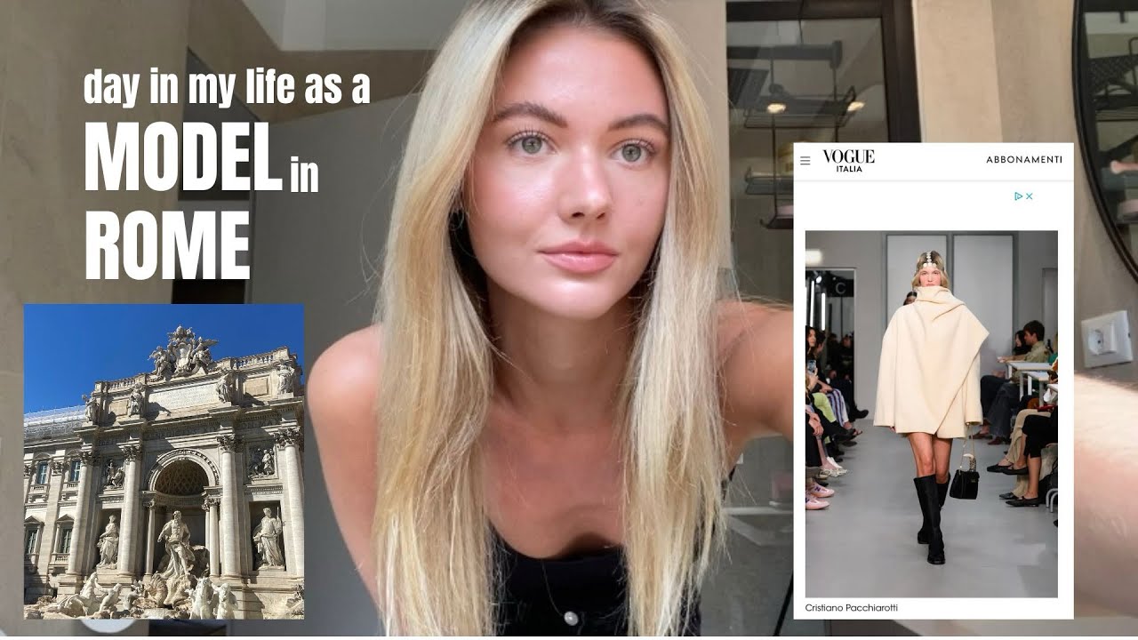 day in my life as a model in rome - YouTube