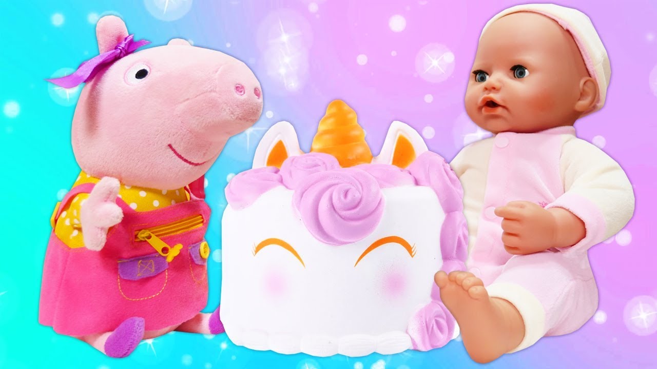 Peppa Pig auf Deutsch - Peppa Wutz besucht Baby Born - Spielspaß mit ...