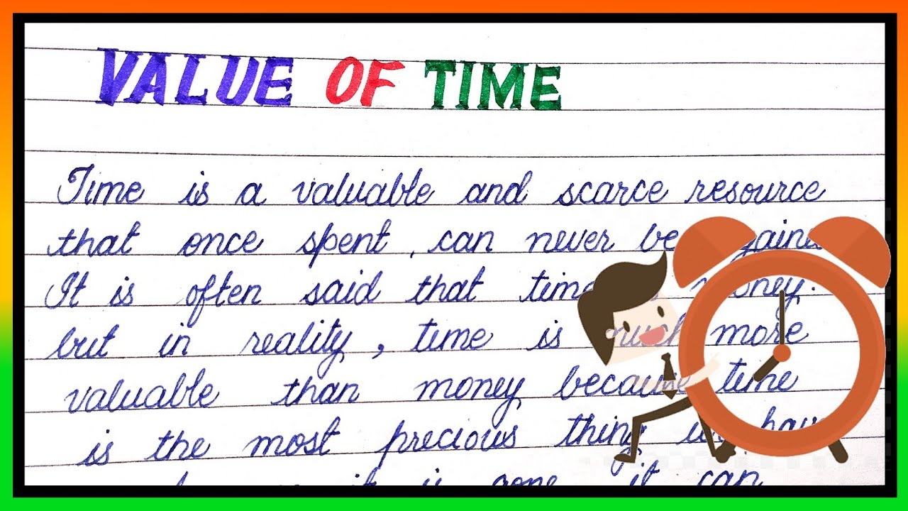 Essay on value of time in English | Short note on value of time | Value ...
