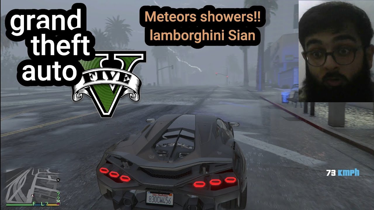 GTA V Mod Natural Disaster Meteour Showers Lamborghini Sian. - YouTube