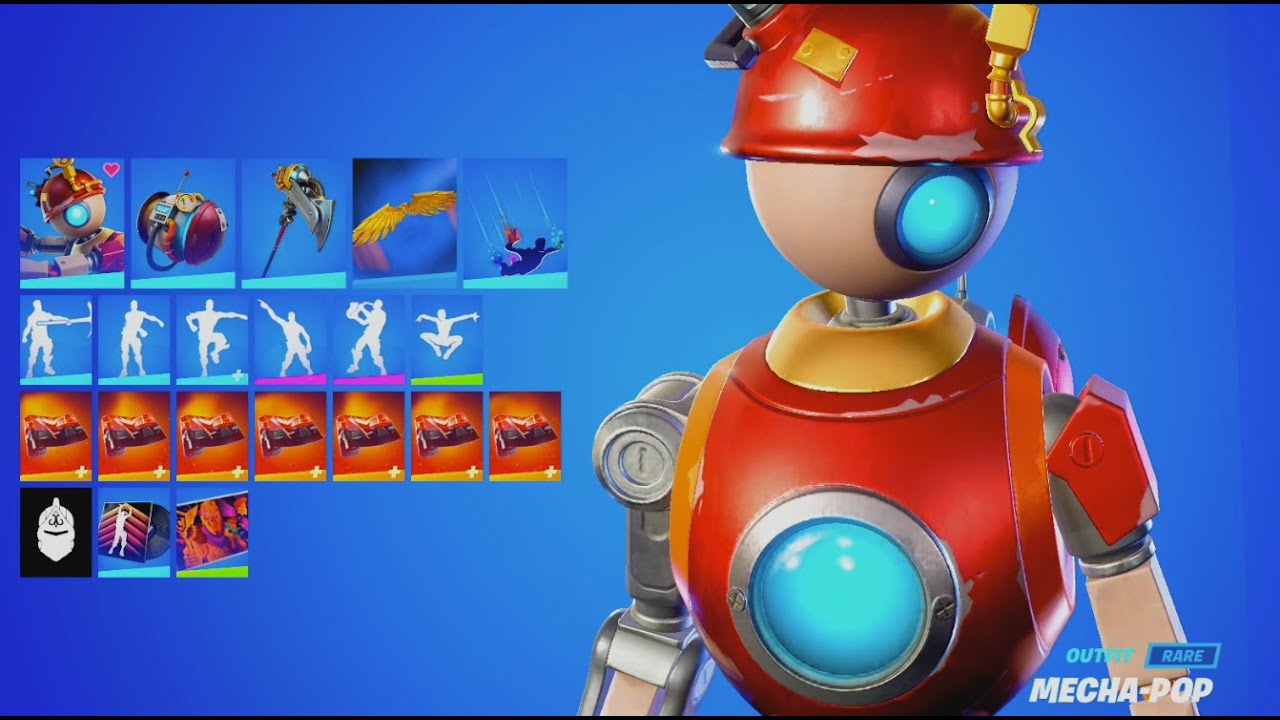 MECHA-POP Skin Showcase in Fortnite - YouTube