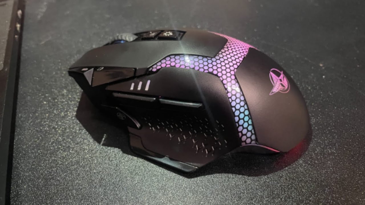 NYIEFADA Ergonomic Wireless Bluetooth Mouse RGB Rechargeable Computer ...
