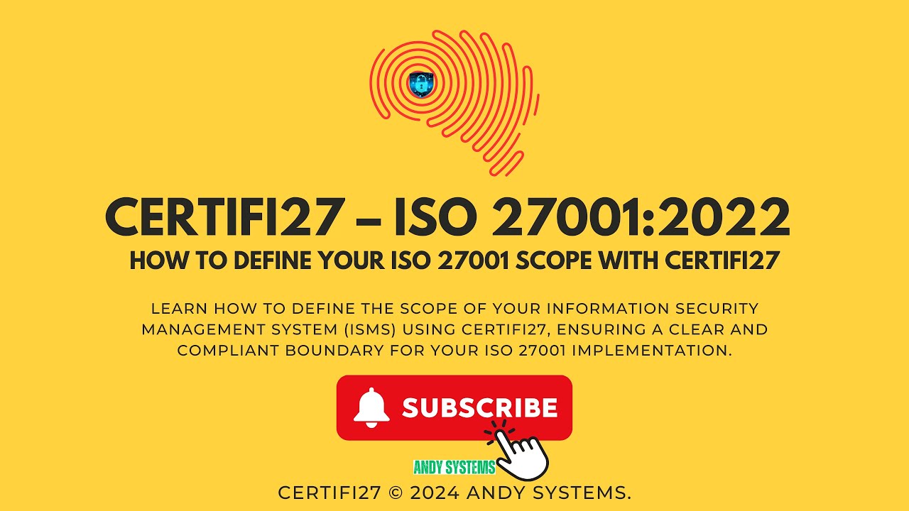 How to Define Your ISO 27001 Scope with Certifi27 - YouTube
