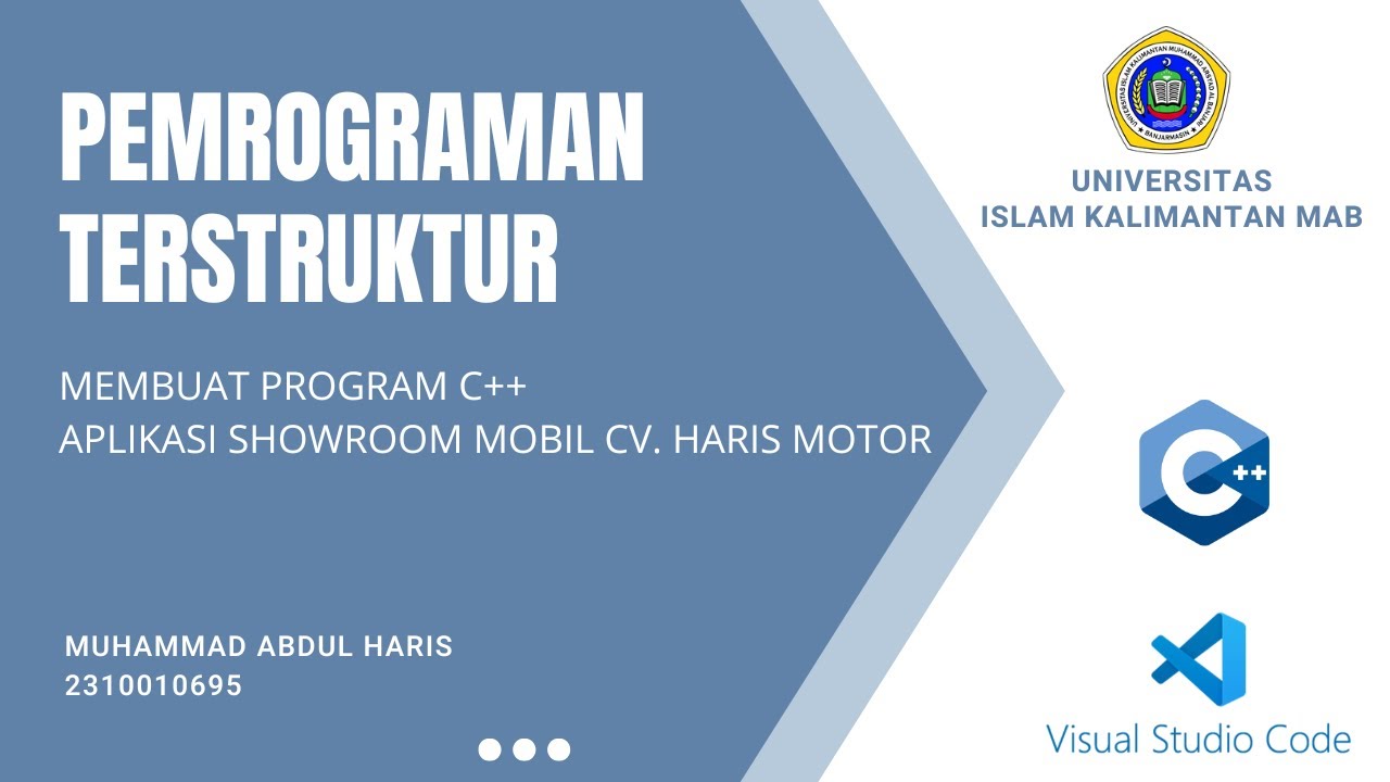 TUTORIAL PEMROGRAMAN TERSTRUKTUR - MEMBUAT PROGRAM C++ APLIKASI ...