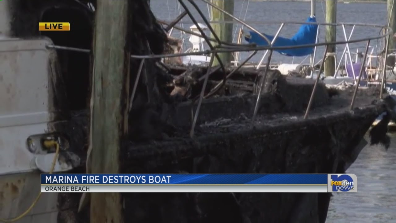 Overnight Orange Beach fire damages boats - YouTube
