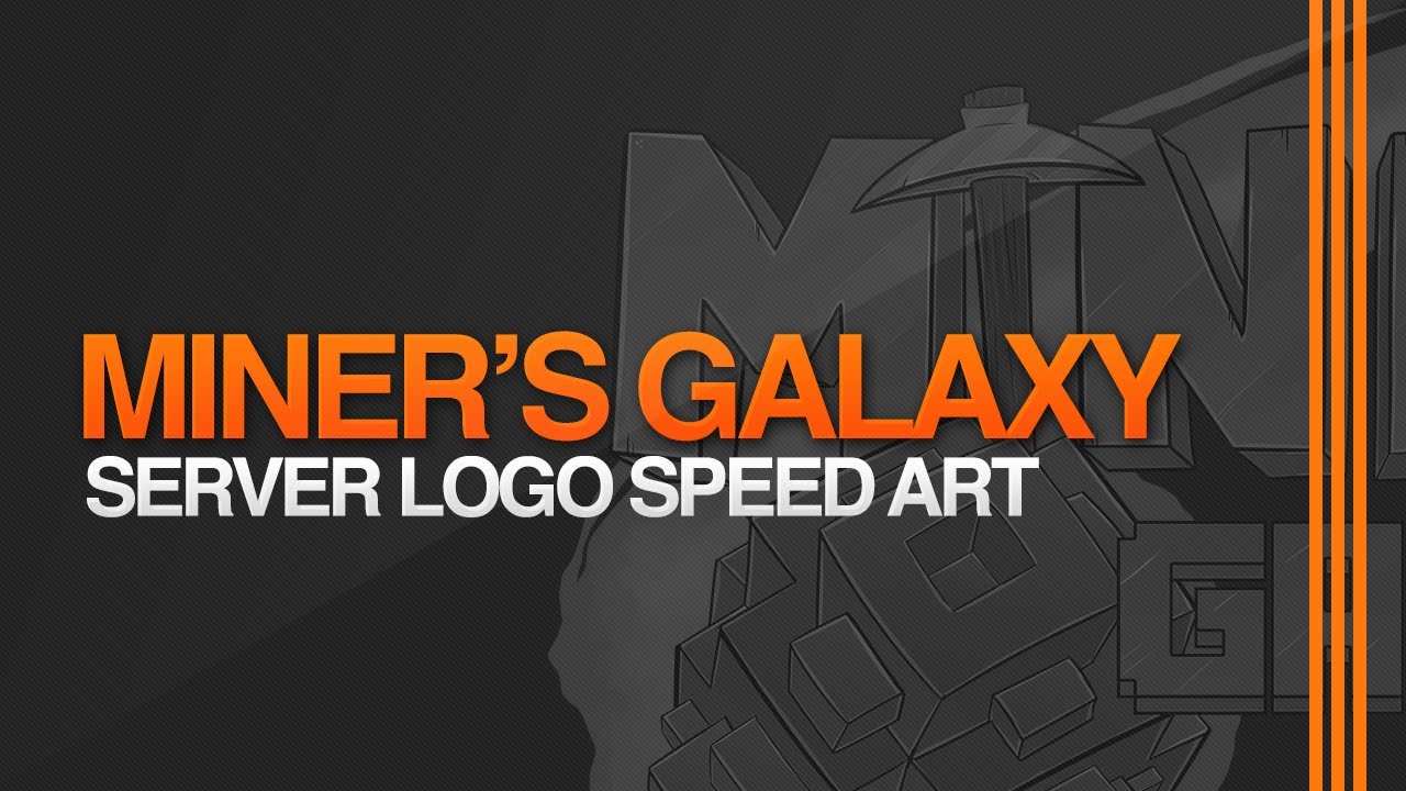 Server Logo Speed Art | Miner's Galaxy - YouTube