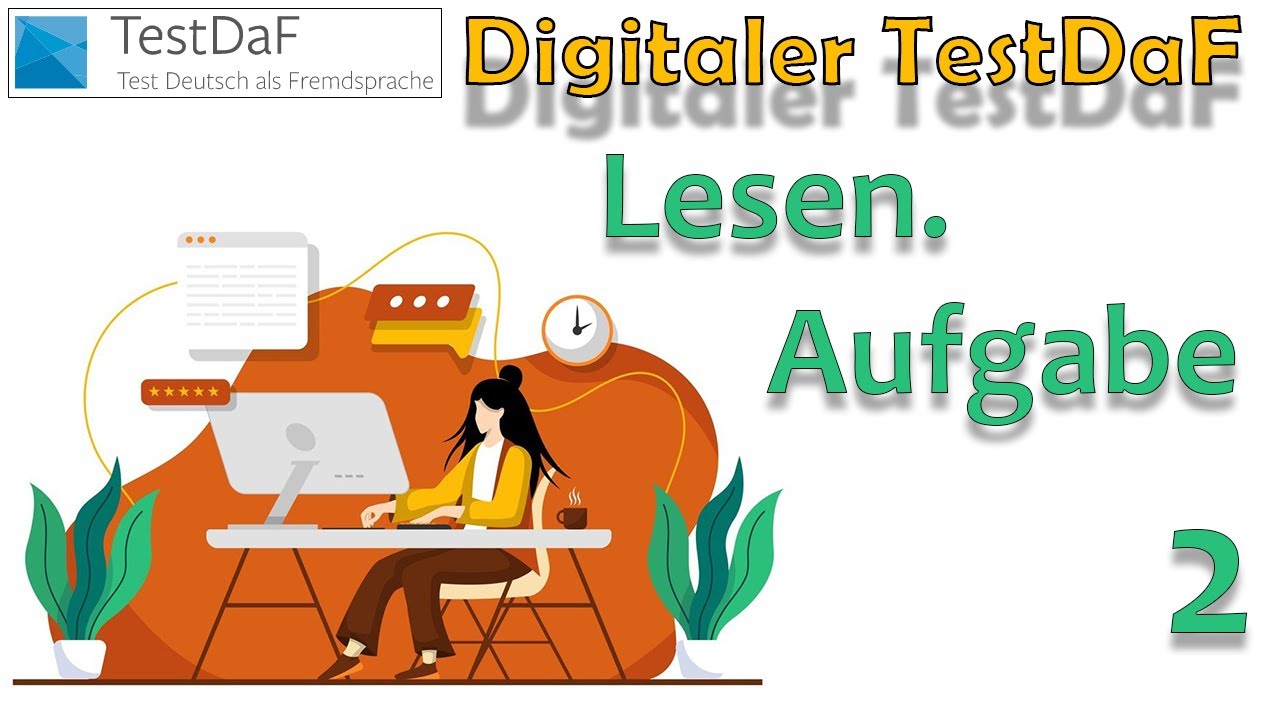 Digitaler TestDaF. Lesen. Aufgabe 2 - YouTube