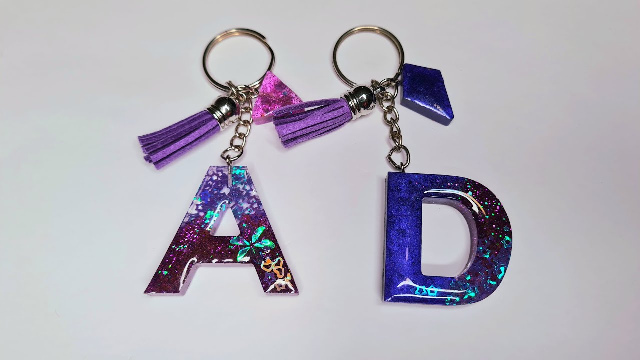 Resin Keychain Using Nail Art Beginners Friendly - YouTube