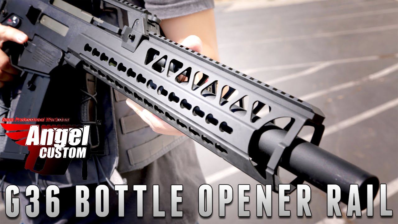 Angel Custom G36 Bottle Opener Rail - Airsoft Evike.com - YouTube