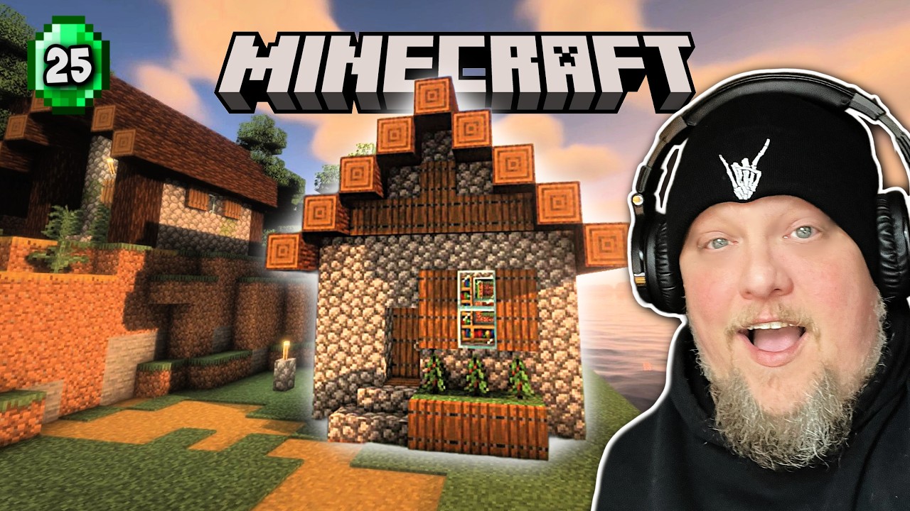 Building a Custom Librarian House... Minecraft Survival Series (25 ...