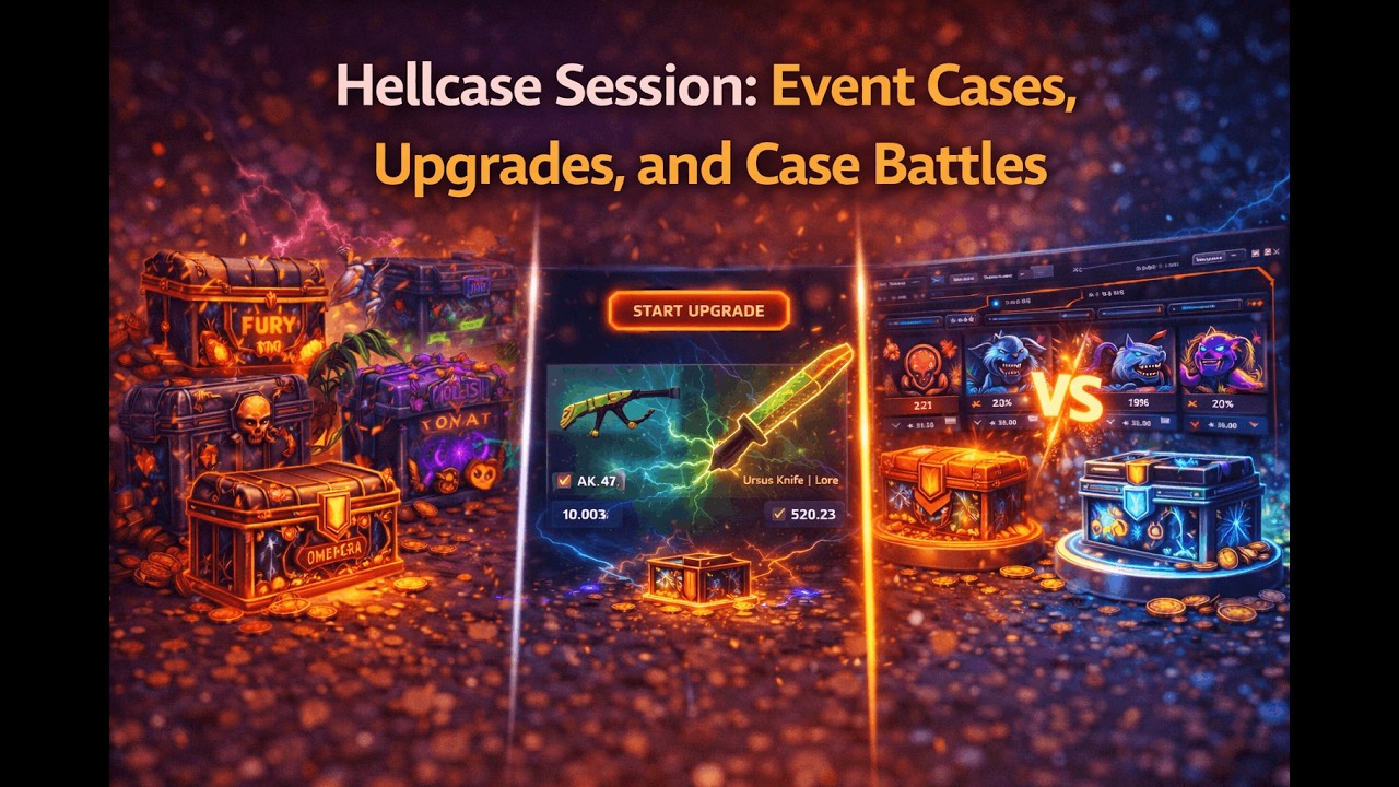 Hellcase Session: Event Cases, Upgrades, and Case Battles USE MY CODE ...