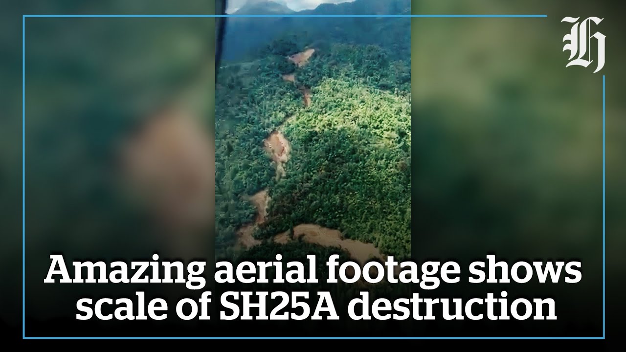 Watch: Amazing aerial footage shows the scale of SH25A destruction ...