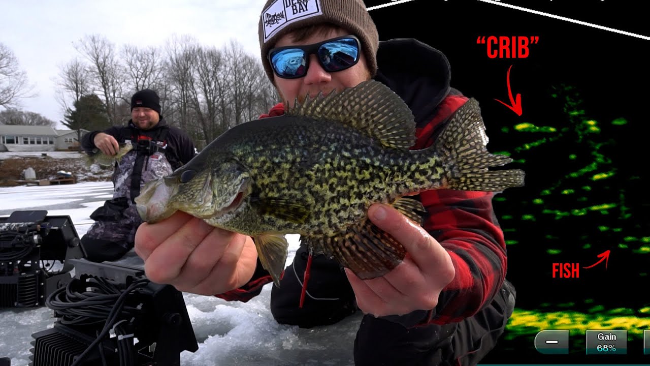 Using Garmin Livescope To Find Cribs LOADED With Fish | Wisconsin Ice ...