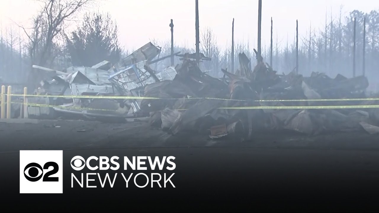 New Jersey business destroyed by Jones Road Wildfire - YouTube