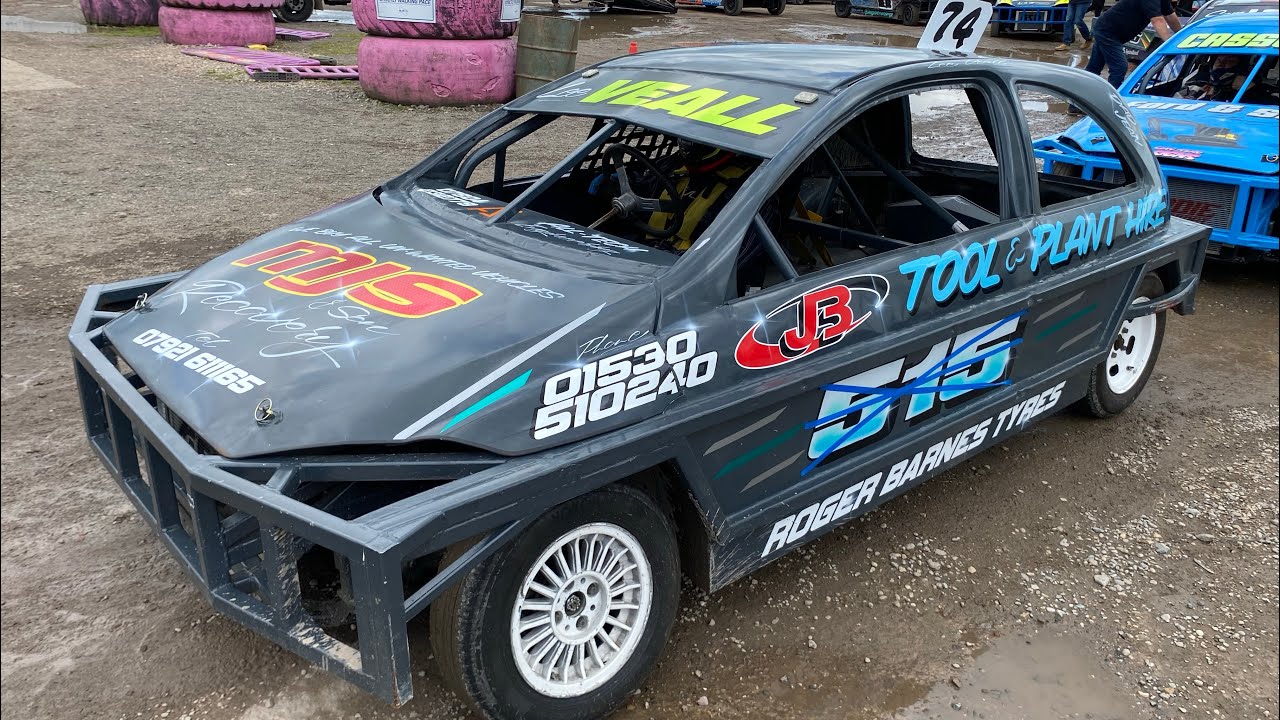 1300 Saloon Stockcars Heat 2 Skegness Raceway 23/07/23. - YouTube