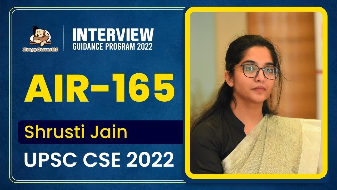 Air 165 Shrusti Jain Sociology Upsc Cse 2022 Mock Interview Youtube