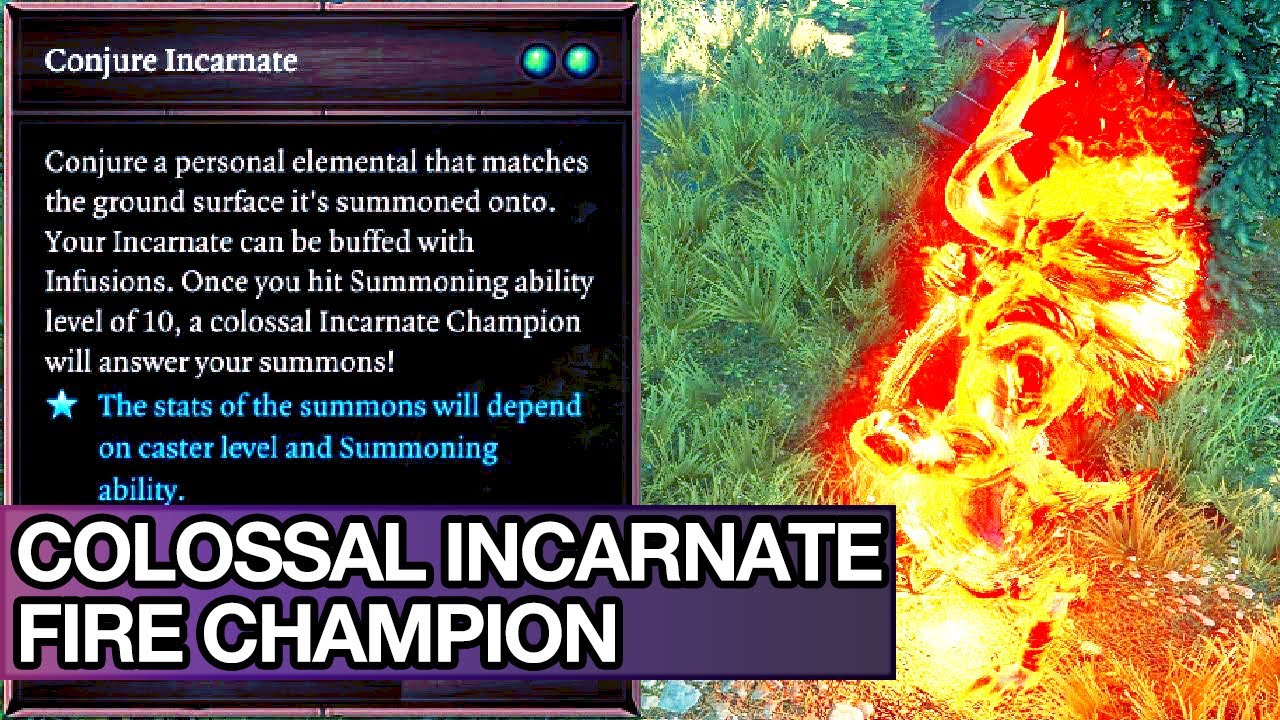 Conjure Colossal Incarnate Champion Fire Divinity 2 - YouTube