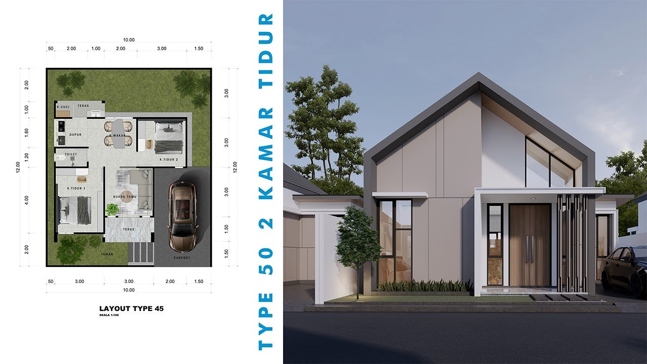 Perumahan Cluster Model Scandinavian 1 lantai | Type 50 m2 - YouTube