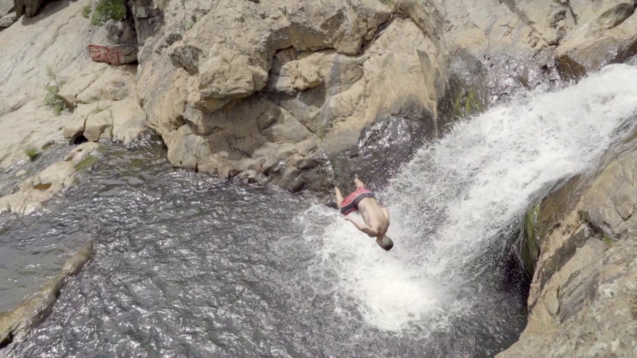 Cliff Jumping Diana Falls and Rainbow Pools - YouTube