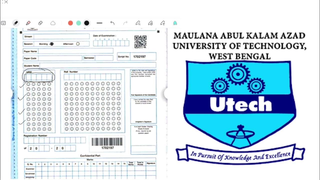 🔴MAKAUT Odd Semester Exam Answer Sheet filling STEP BY STEP EXPLAINED 📌 ...