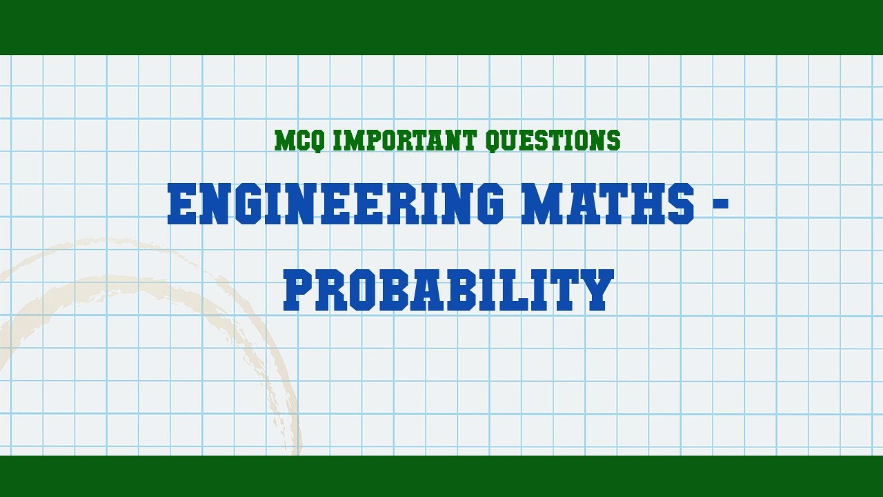 Engineering Maths - Probability MCQ Questions - YouTube
