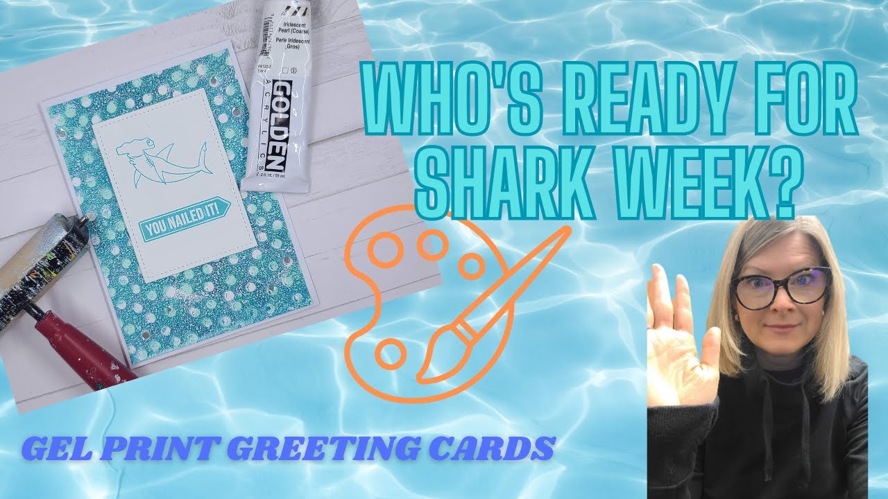 Get Creative with Shark Themed Gel Print Greeting Cards - YouTube