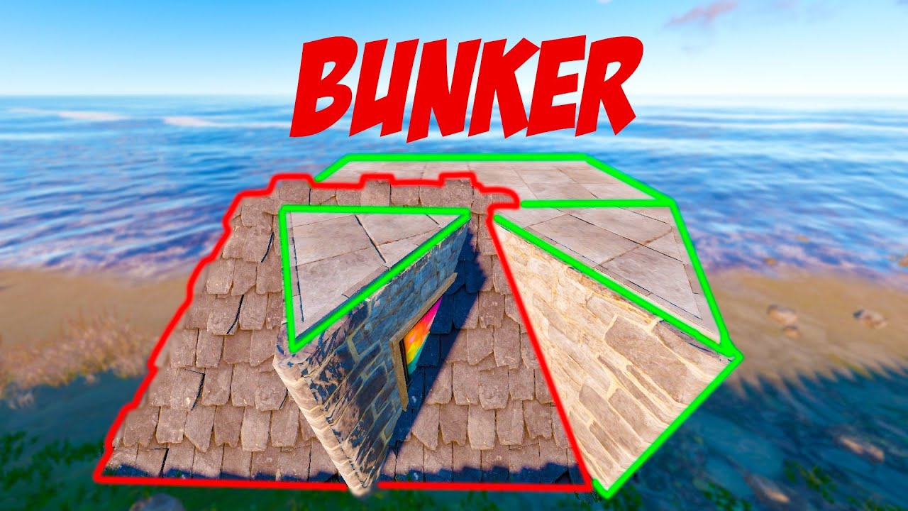 THE BEST BUNKER STARTER BASE SOLO\DUO RUST - YouTube