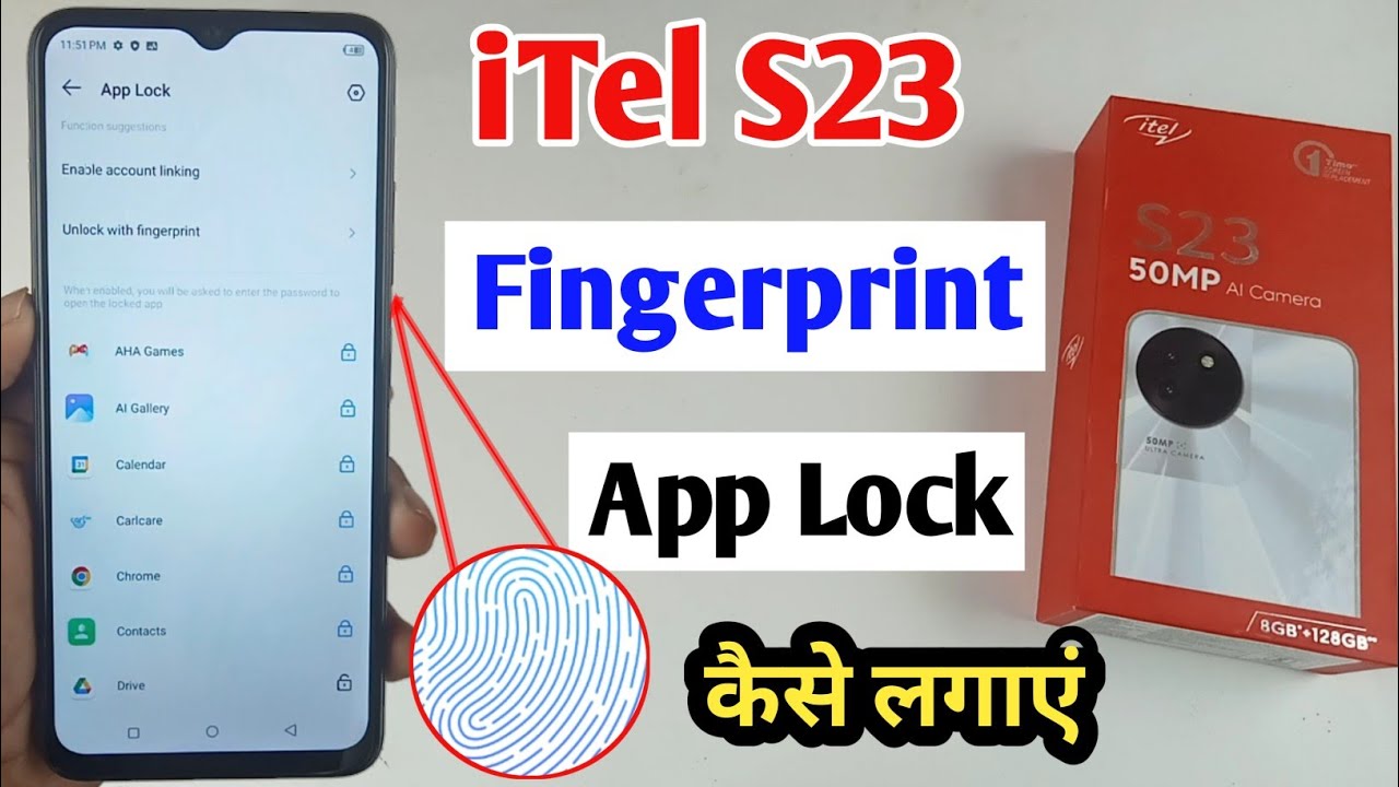 iTel s23 fingerprint app lock setting / itel s23 app me fingerprint ...