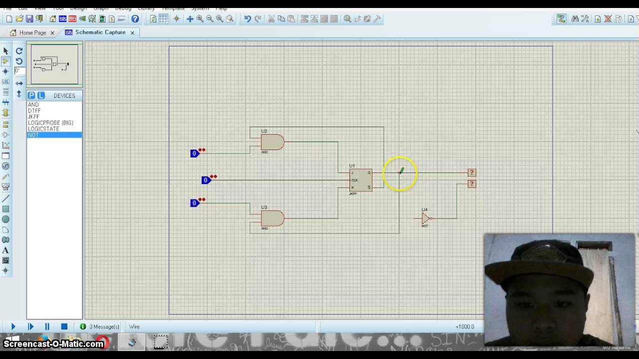 Percobaan simulasi D Flip Flop & JK Flip Flop menggunakan aplikasi ...