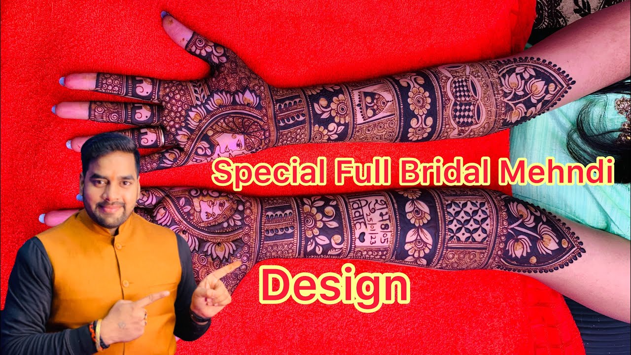 Step By Step Full Bridal Mehndi Design ॥ Special Bridal Mehndi Vlog ...