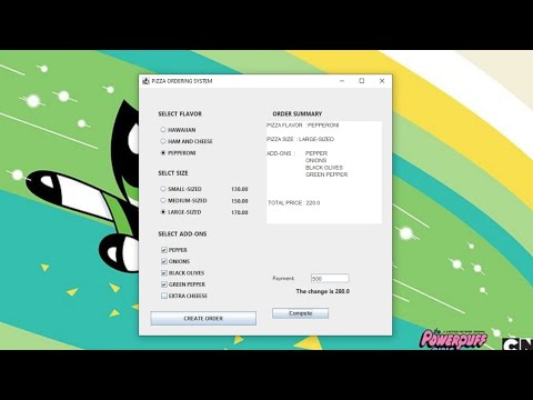 JAVA SWING PIZZA ORDERING SYSTEM - YouTube