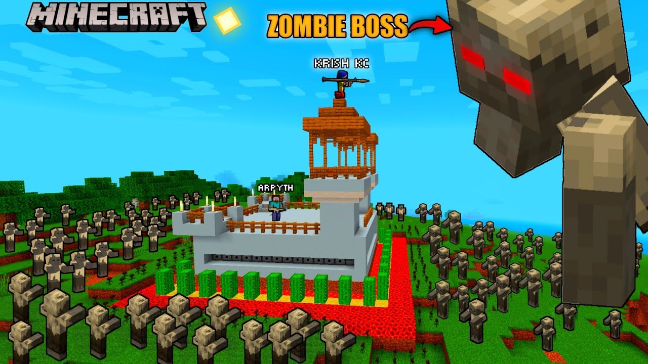 1000 Zombie Husk VS Best Defence Base In Minecraft @arpyth9735 - YouTube